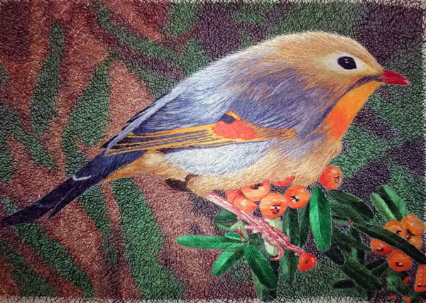Photo, Image & Picture of Suzhou Embroidery Bird